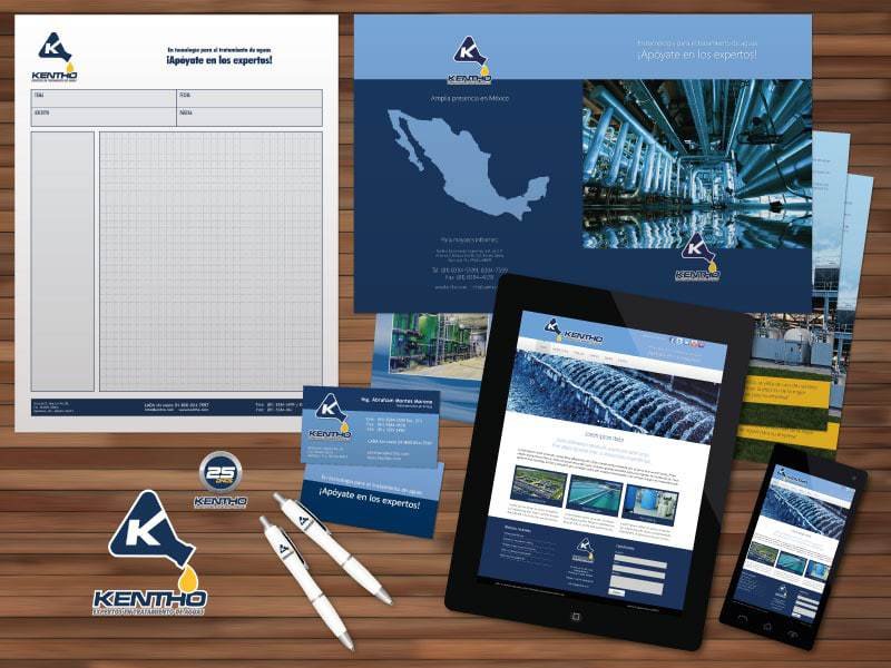 Diseño de identidad industrial KENTHO Química | LANDOIS Diseño